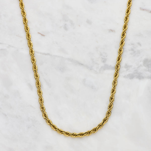 Buy 4mm Gold Rope Chain Online – Waverley Jewellery